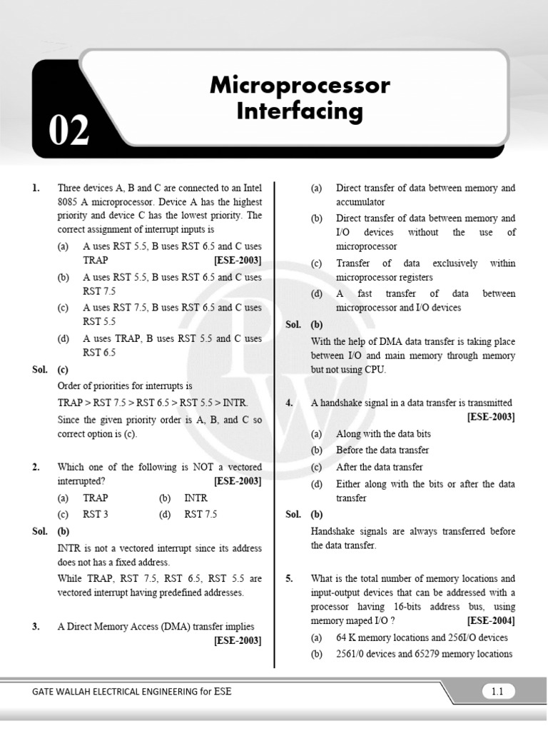 CH-2 Microprocessing Interfacing ESE Microprocessor Dushyant | PDF | Input/Output | Central ...