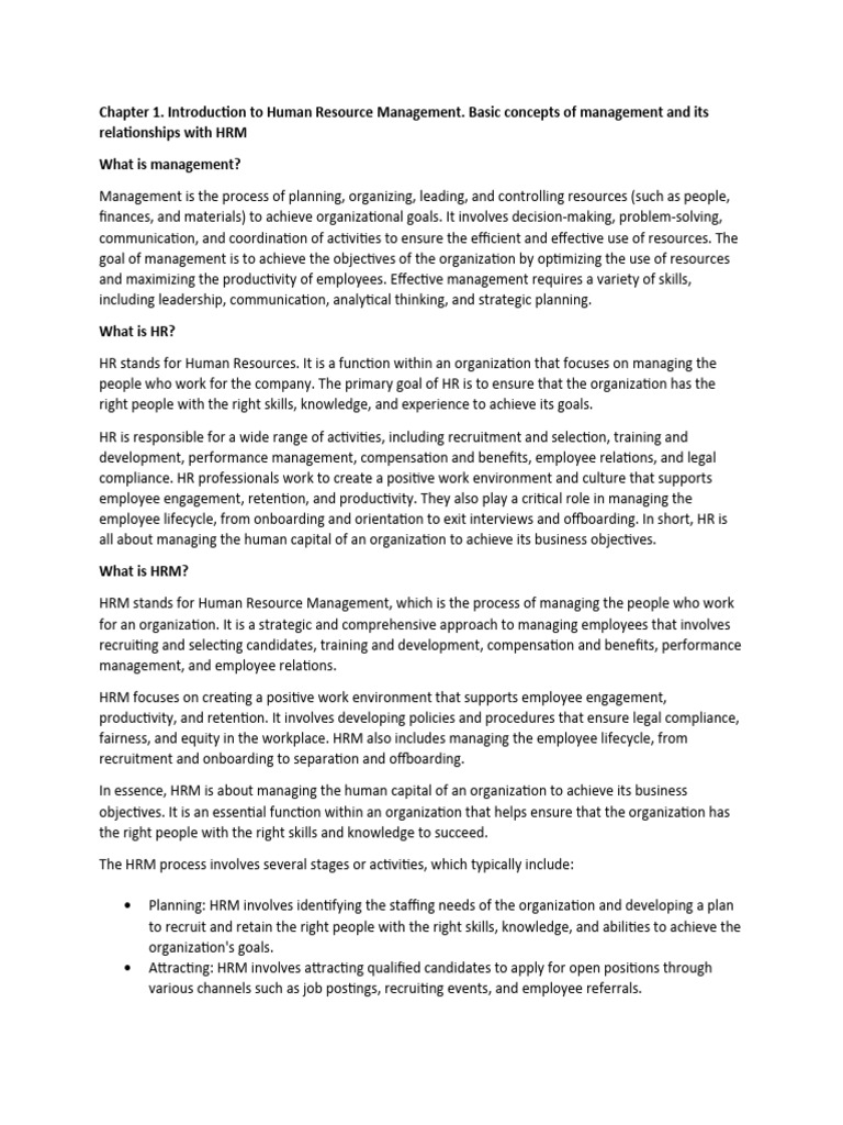 HRM MIDTERM | PDF | Human Resource Management | Employment