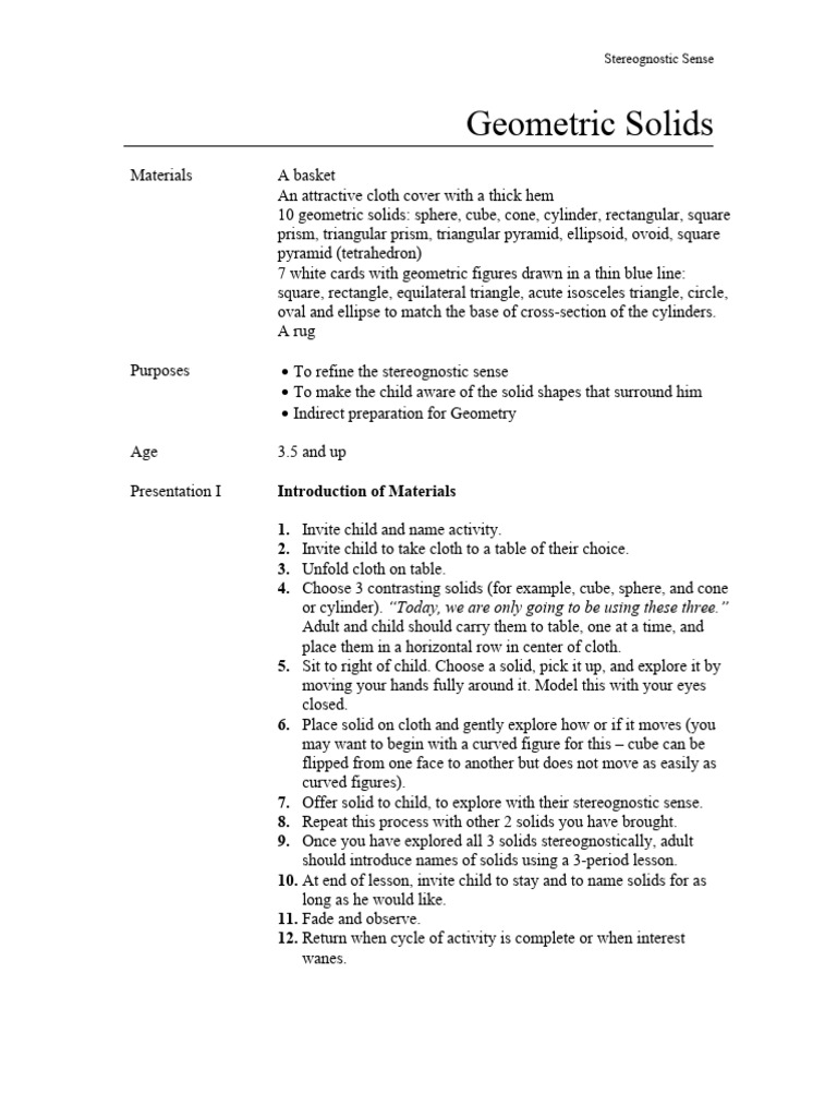 Michael Clapis Geometric Solids | PDF | Shape | Euclidean Geometry