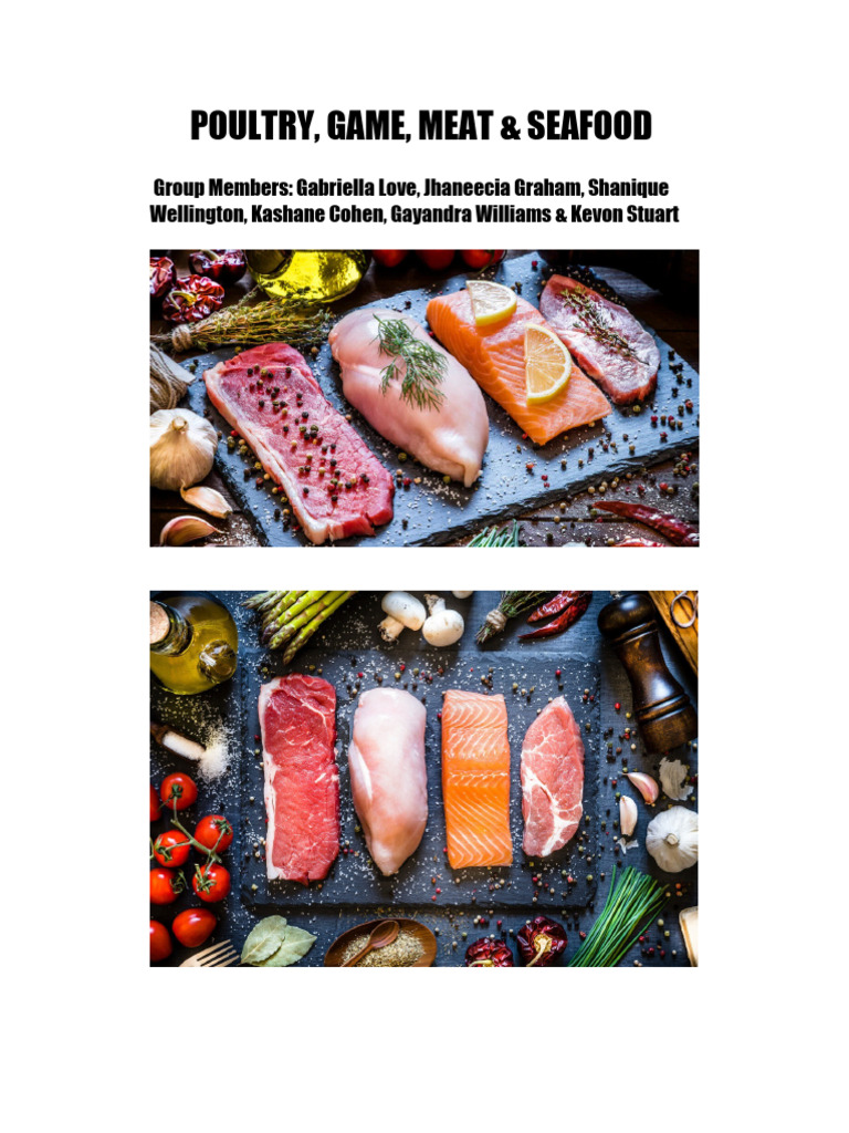 Poultry, Game, Meat & Seafood | PDF | Meat | Vegetables
