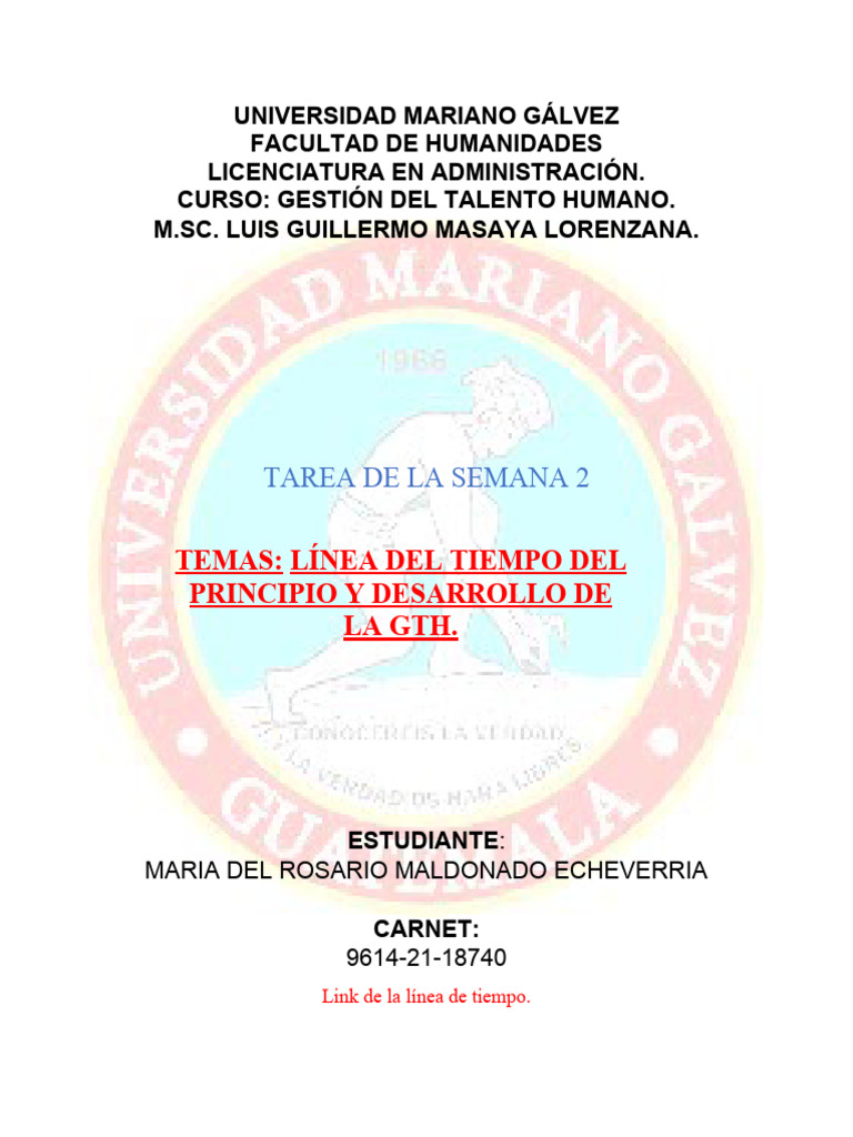 Línea de Tiempo de GTH | PDF