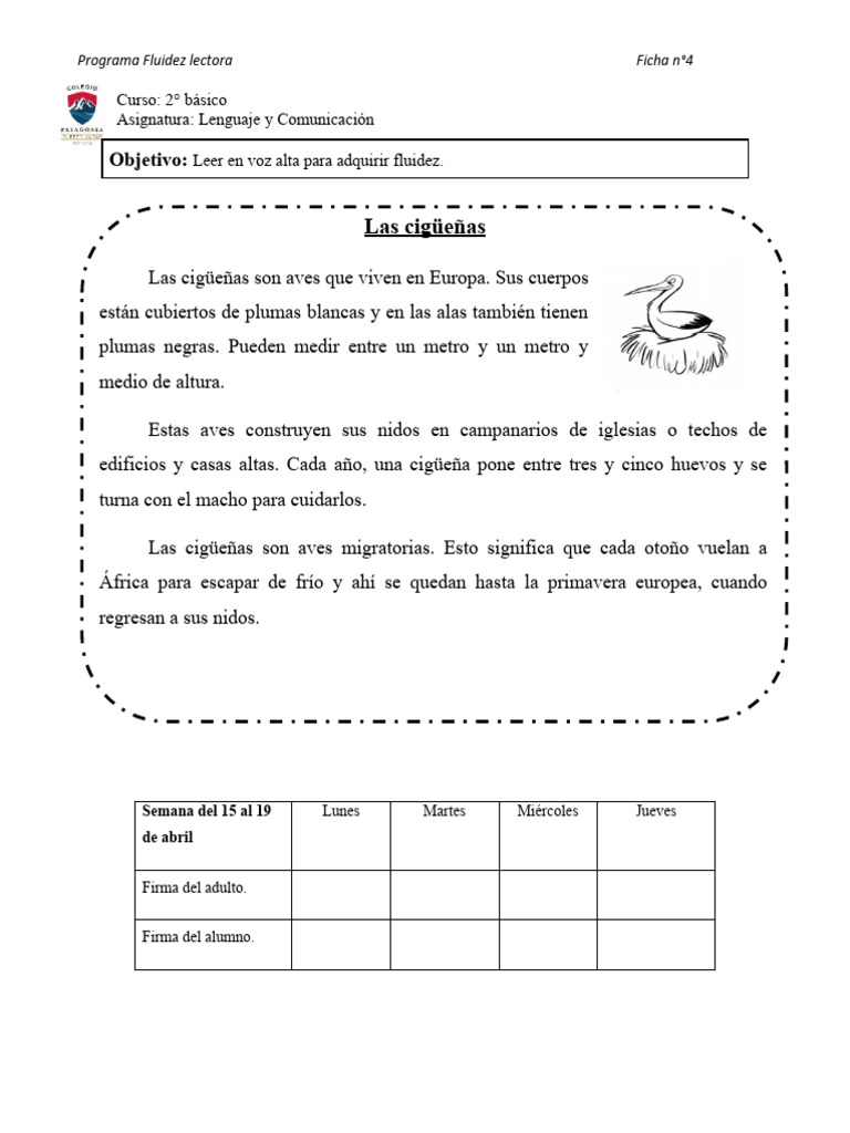 Ficha N°4 Fluidez Lectora 2° Básico | PDF | Clásicos