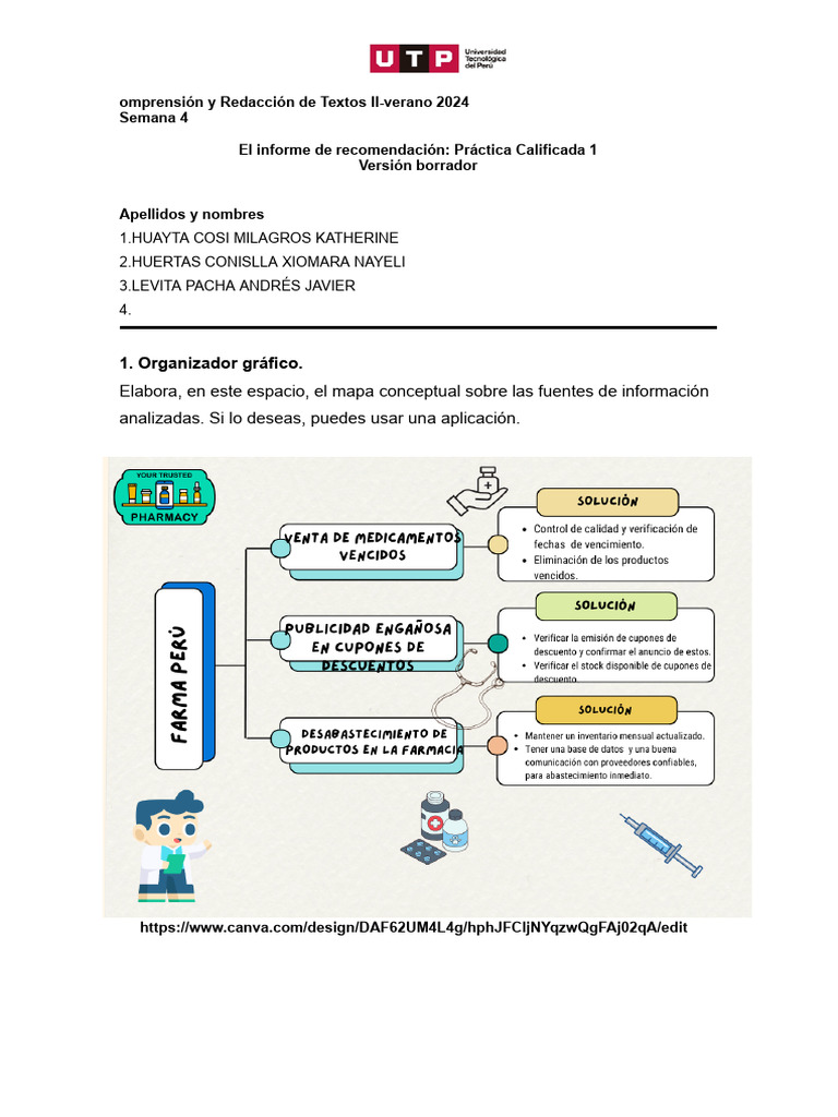 S04Virtual - El Informe de Recomendación - PC1 - Formato Borrador - LGDUNW | PDF | Multa (pena ...