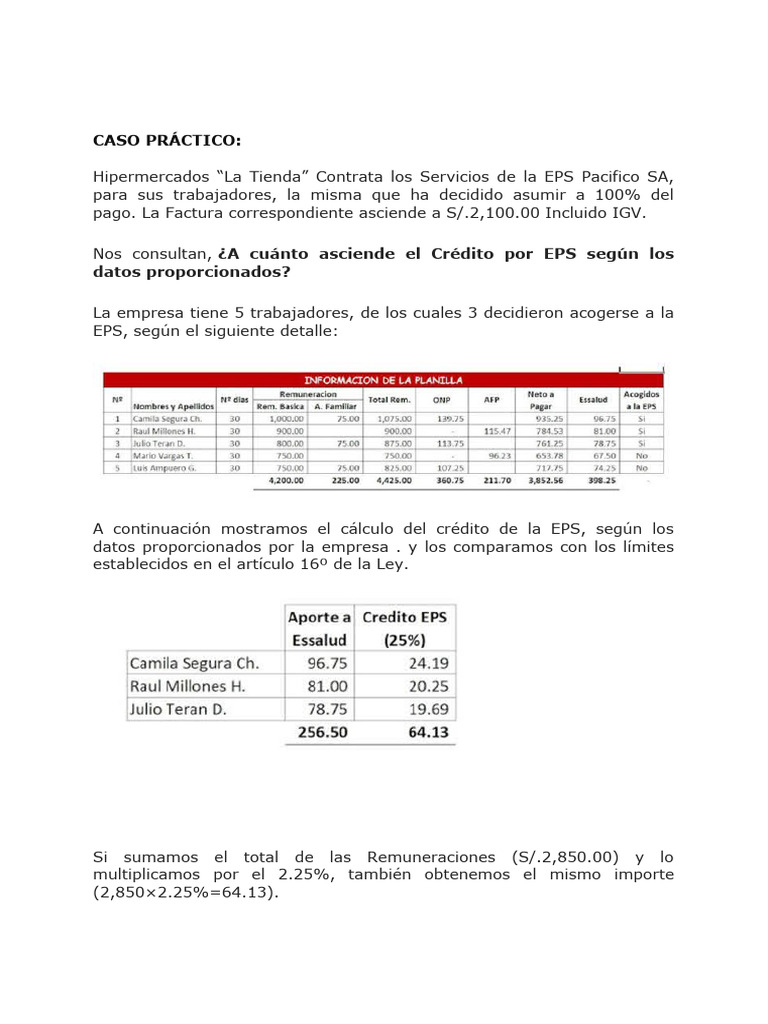 Asiento Contable para EPS Pacifico SA | PDF | Finanzas y dinero