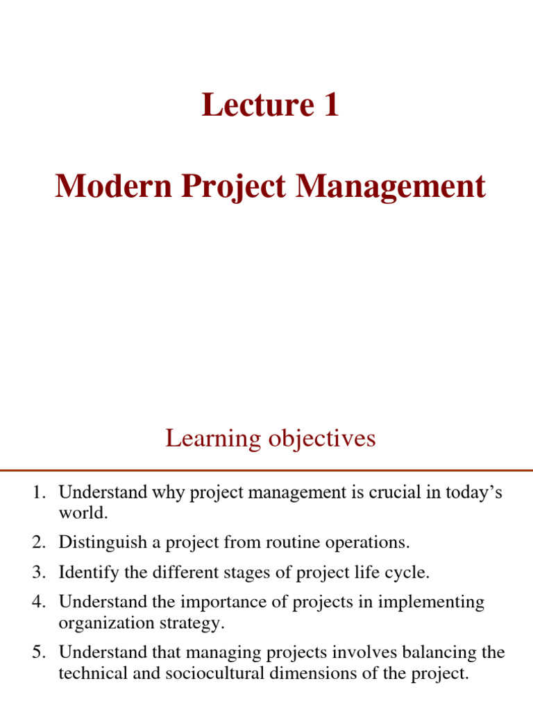 Introduction to Modern Project Management | PDF | Project Management ...