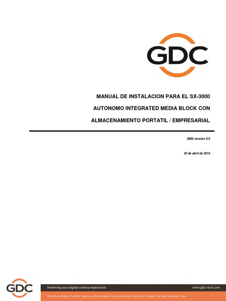 GDC SX 3000 With Portable Storage or Enterprise Storage Installation ...