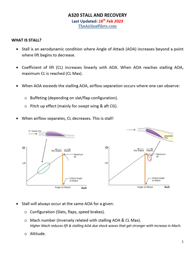 a320-stall-recovery | PDF | Aviation | Aerospace