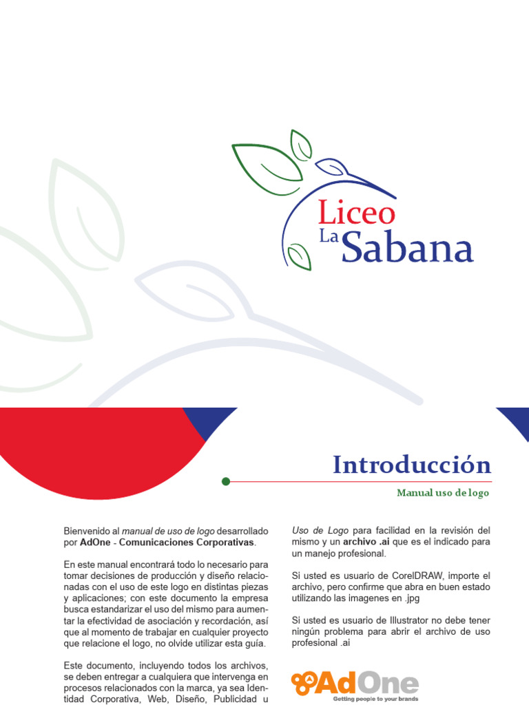 Manual de Uso de Logo AdOne | PDF | Tipografía | Diseño de comunicacion
