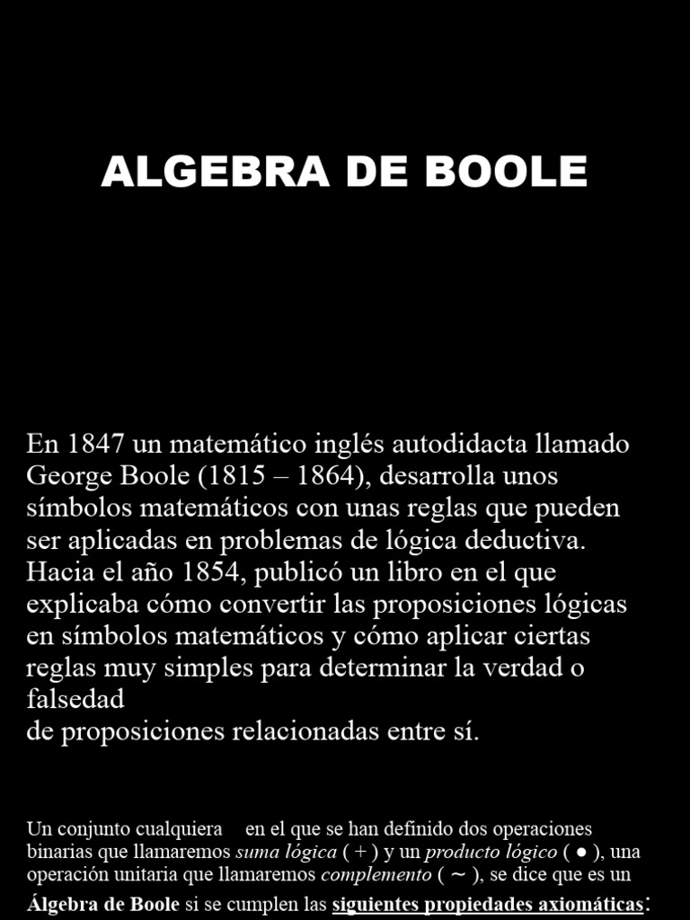 5- ALGEBRA DE BOOLE | PDF | Puerta lógica | Álgebra de Boole