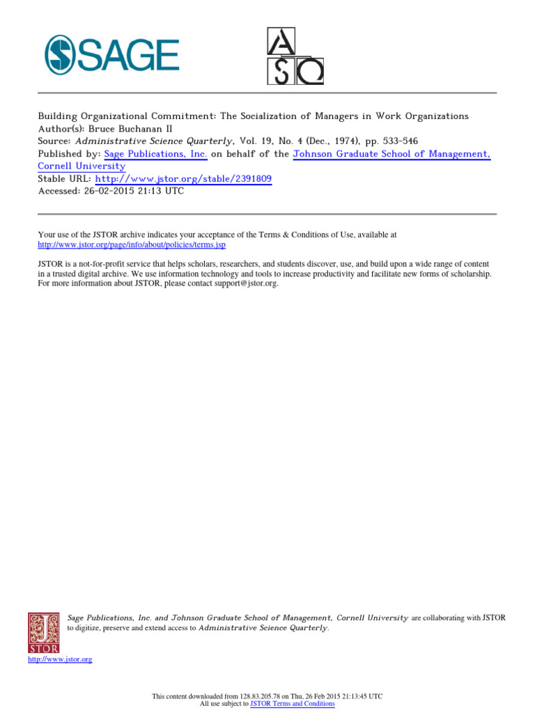 Building Organizational Commitment | Download Free PDF | Experience ...