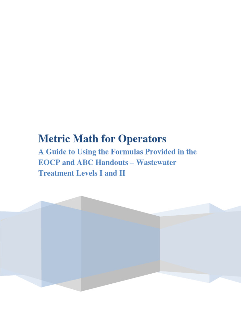 Math For Operators Wastewater Level I and II | PDF | Pi | Exponentiation