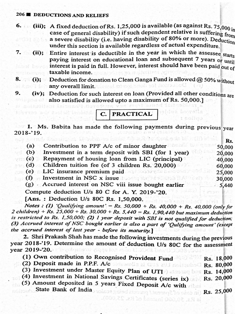 Deductions - Practical | PDF