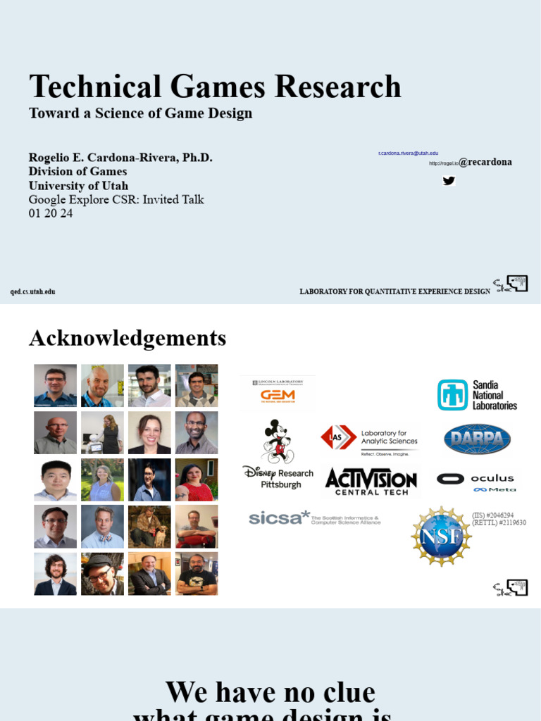 Technical Games Research: Toward A Science of Game Design | PDF | Artificial Intelligence ...