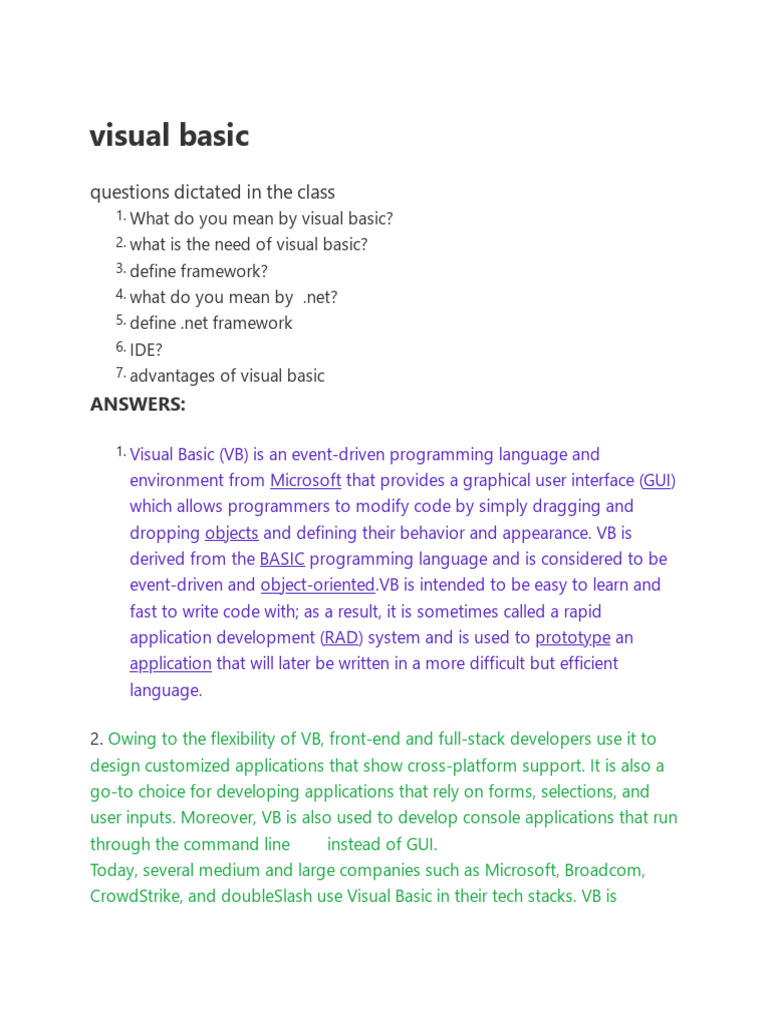 visual basic | PDF | Integrated Development Environment | Visual Basic ... visual basic | PDF | Integrated Development Environment | Visual Basic ...