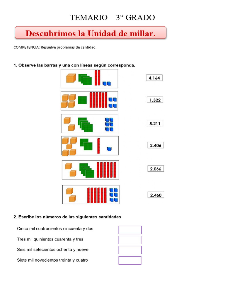 Temario 3 Grado | PDF