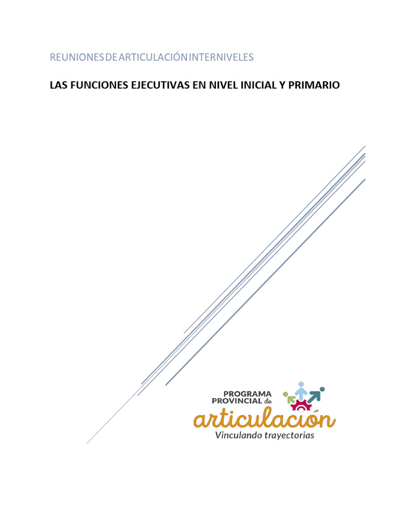 Funciones Ejecutivas en Educación Inicial | PDF | Aprendizaje ...