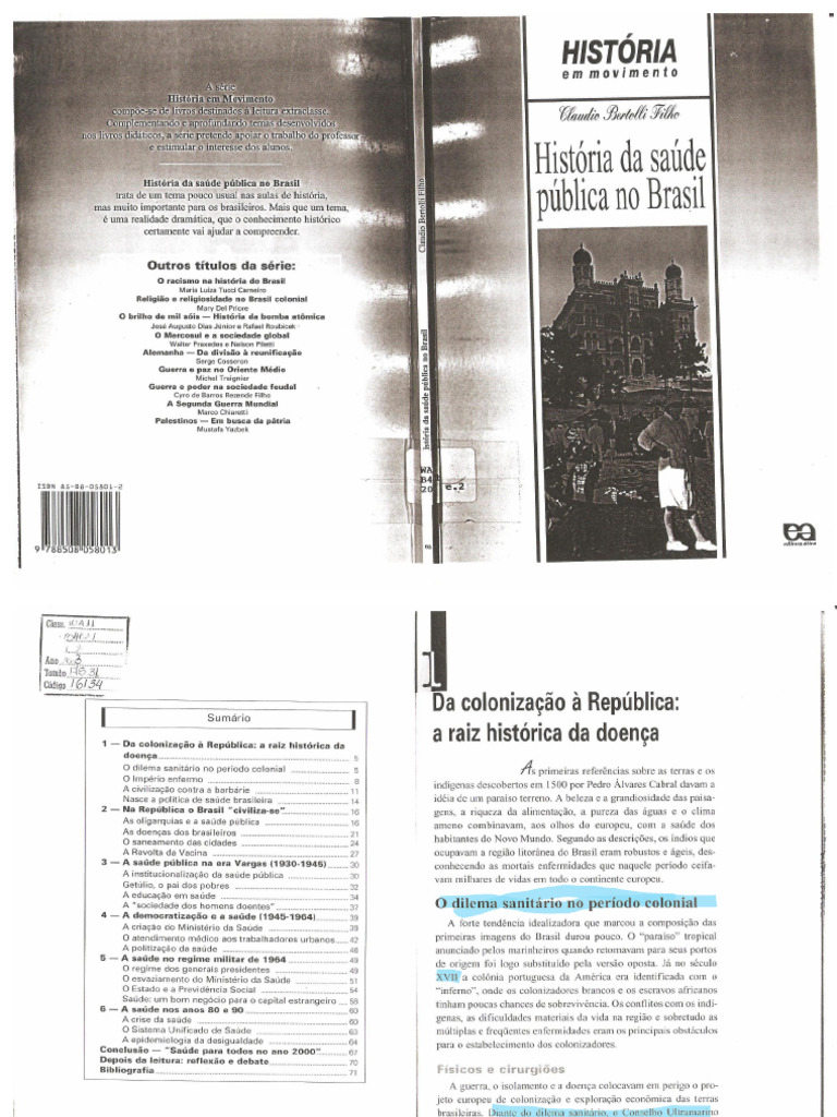 Historia Saude Publica Brasil Claudio Bertoli Filho-1 | PDF
