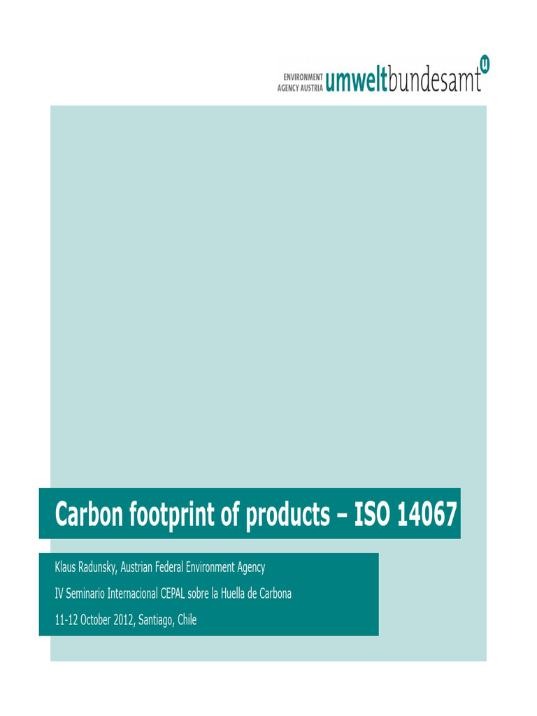 ISO 14067: Carbon Footprint Standards | PDF | Life Cycle Assessment | Carbon Footprint