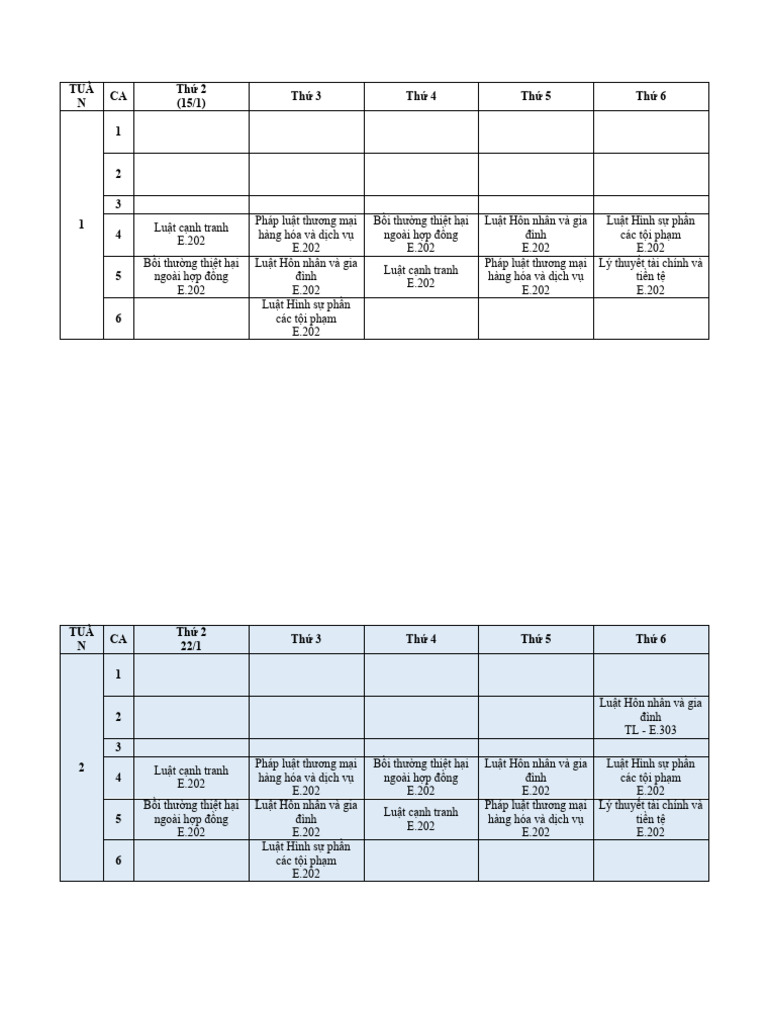 TKB HK2 Năm 2 | PDF