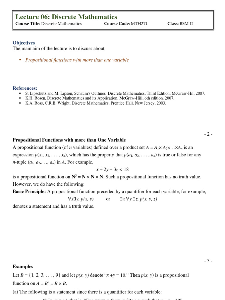sp21 mth211 Lec06 | PDF | Syntax (Logic) | Logic