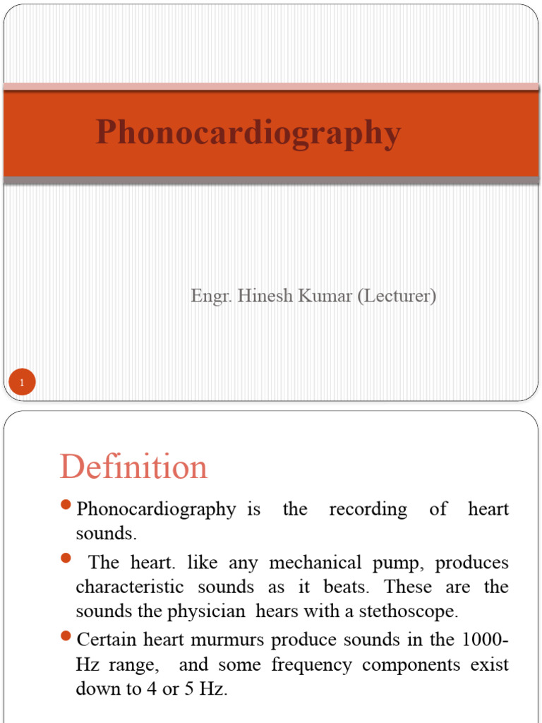 Phonocardiography: Heart Sound Analysis | PDF | Wellness | Science ...