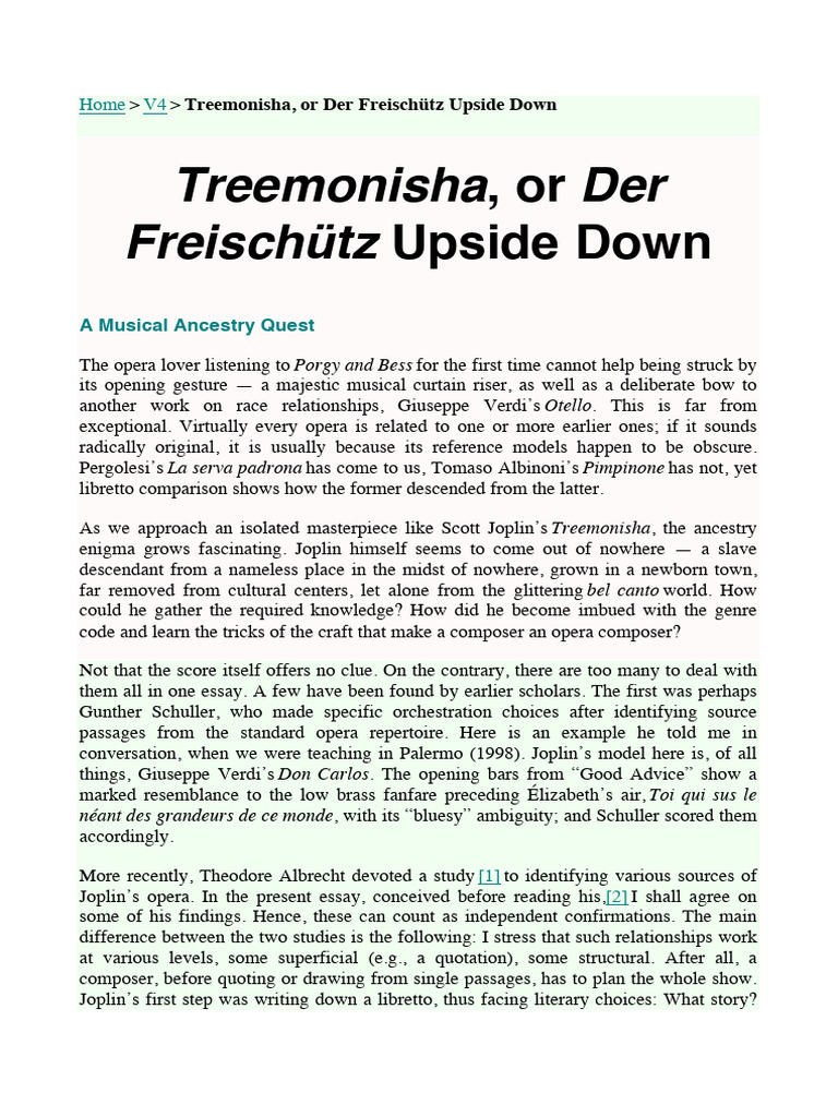 Treemonisha | PDF