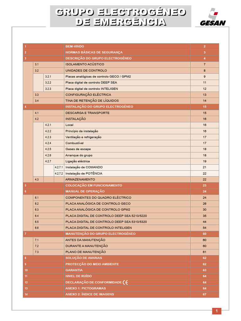 GESAN Grupo Electrogéneo Manual - de - Operação - e - Manutenção (PT ...