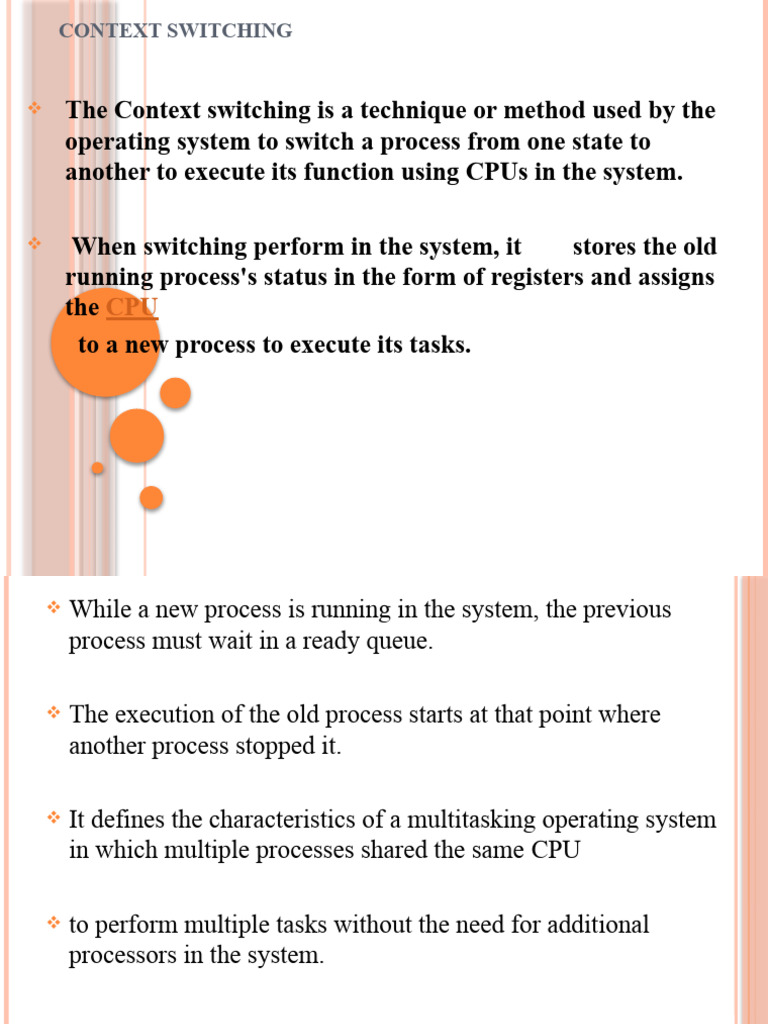 Context Switching | PDF | Process (Computing) | Computing