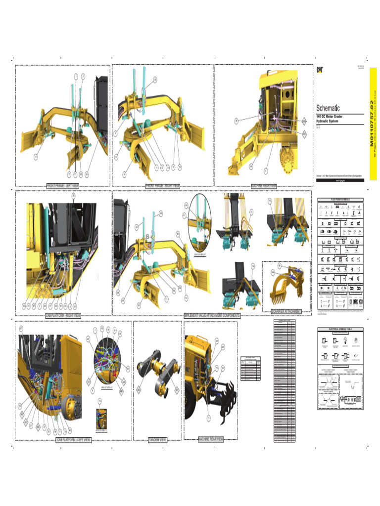 Motoniveladora Hyd Plano Hyd | PDF | Valve | Gases