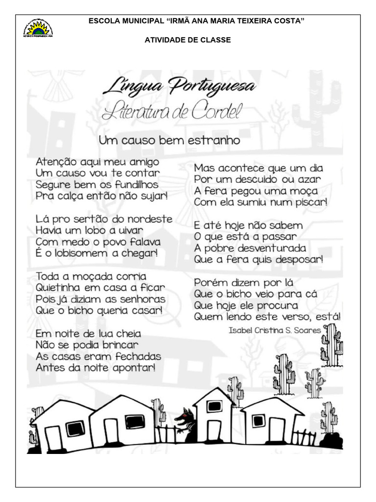 Cordel Um Causo Bem Estranho 15-04 A 19-04 | PDF