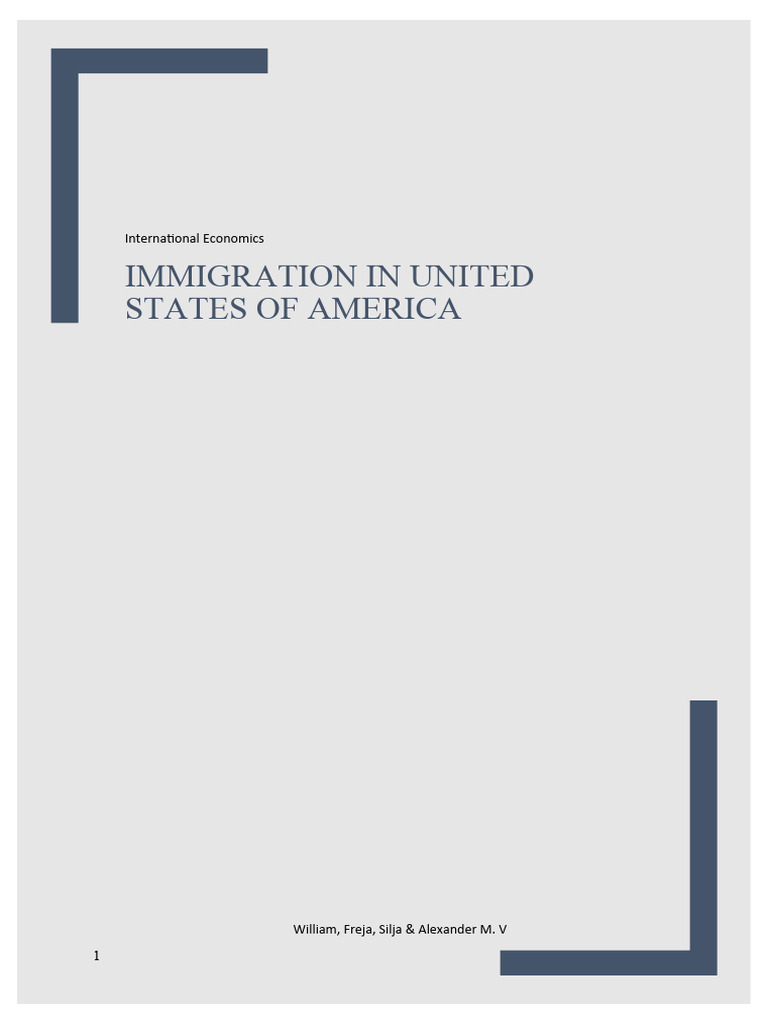 Economic Impact of US Immigration | PDF | Immigration | Economies