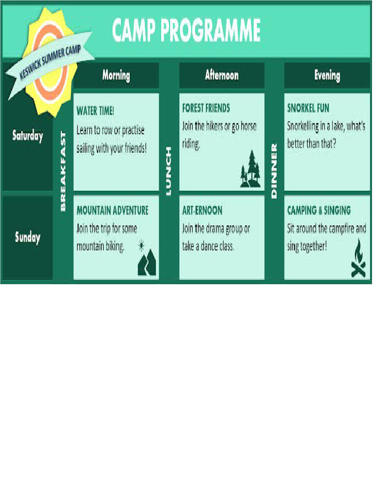 Imagen Camp Programe. | PDF