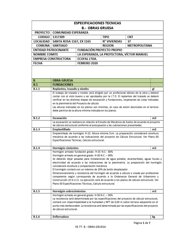 Form Eett - B Obra Gruesa - 2023 | PDF | Hormigón | Ingeniería