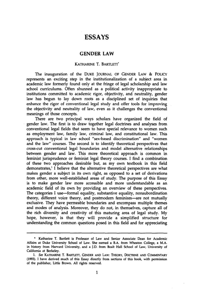 Gender Law | PDF