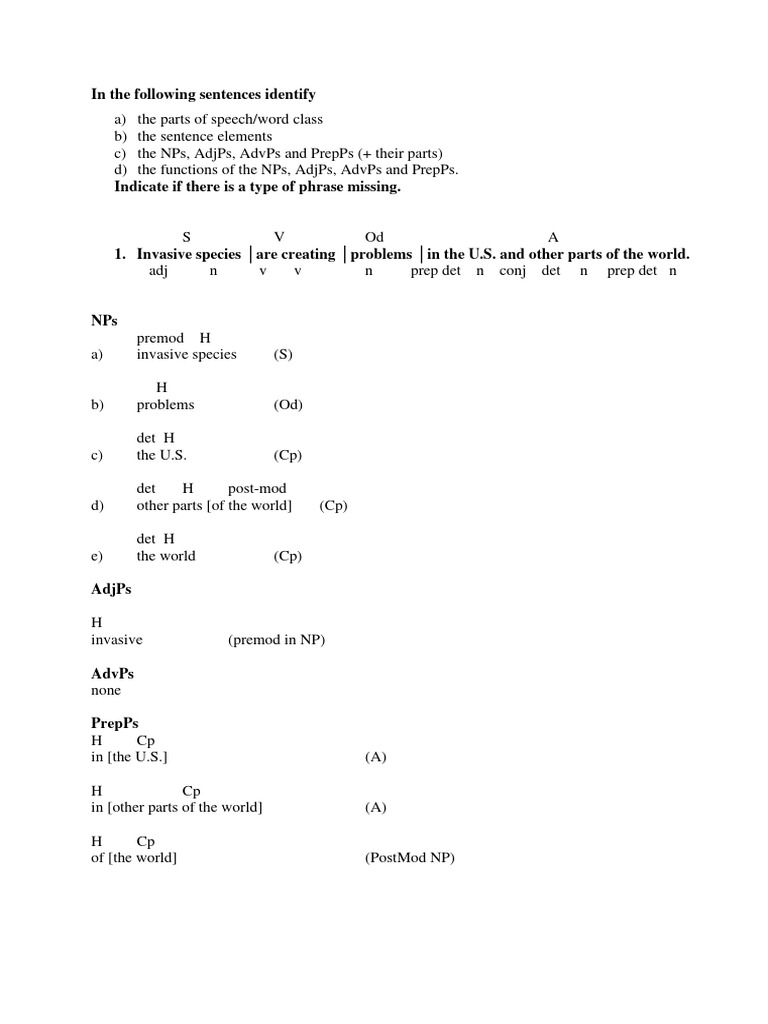 Sentence Elements Quiz 4 Analysis | PDF | Semantics | Linguistic Morphology