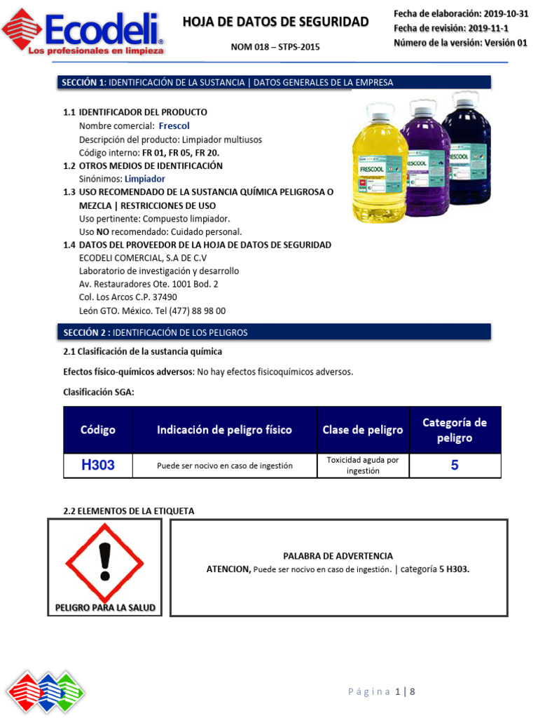 Fabuloso HDS | PDF | Agua | Química