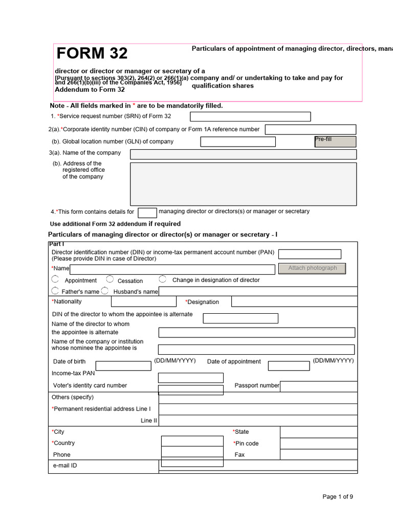 Company Director Appointment Form | PDF | Accountant | Identity Document