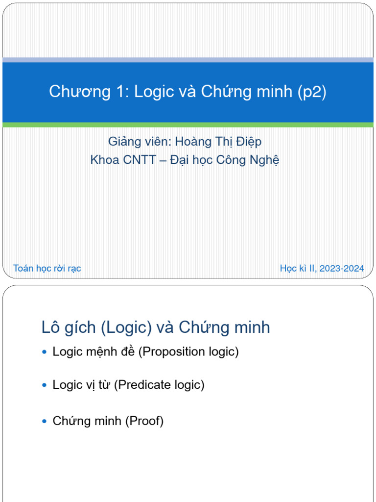 Lec02 Logic ChungMinh | PDF