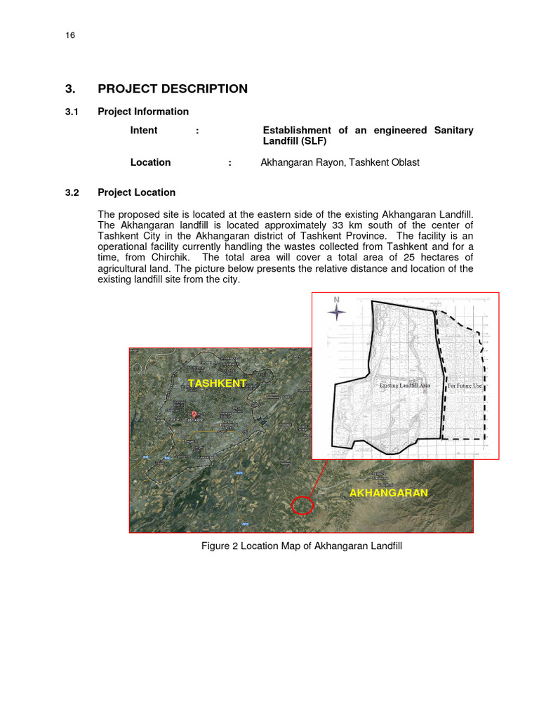 Engineered Sanitary Landfill Project Tashkent | PDF | Landfill | Waste
