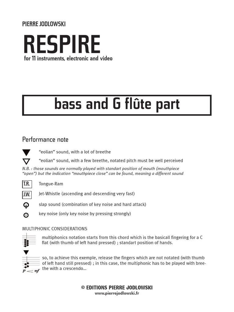Respire_Flute | PDF | Woodwind Instruments | Music Performance