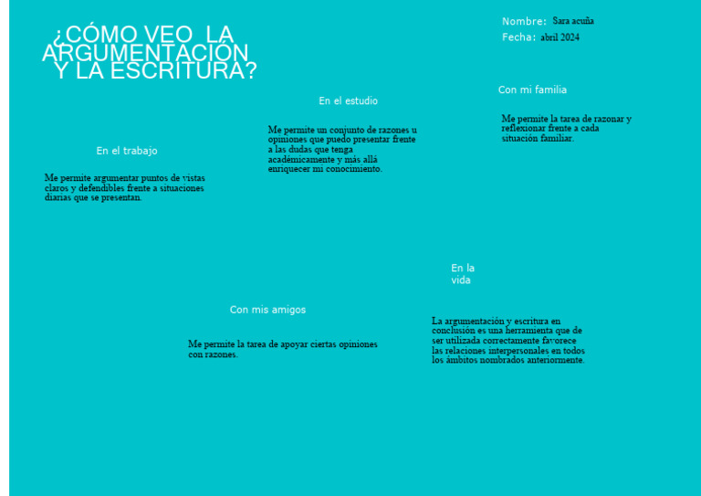 cómo veo la argumentación y la escritura. sara acuña | PDF