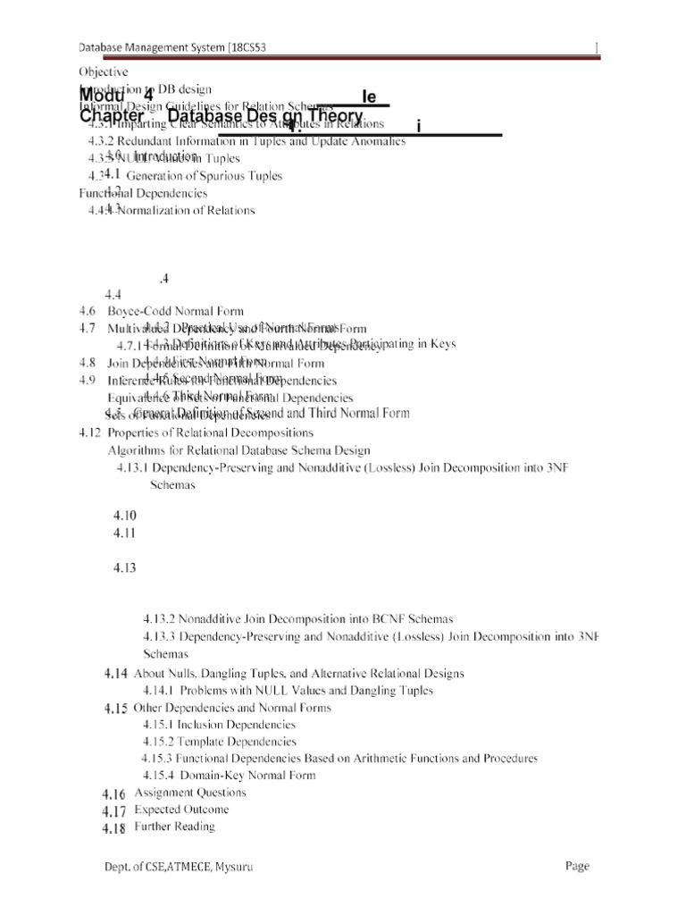 Module 4-Normalization SQL VTU | PDF