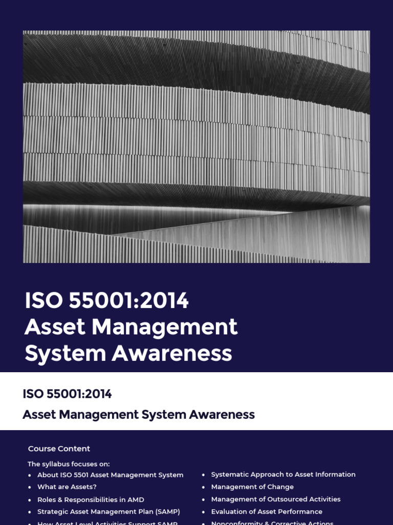 ISO 55001 Aw Training-Part 1 | PDF | Asset Management | Investment Management
