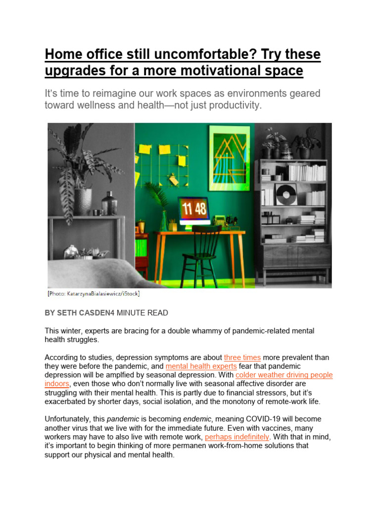 Try these upgrades for a more motivational space if your home office is ...