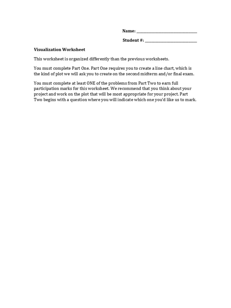 Visualization Worksheet | PDF | Chart | Histogram