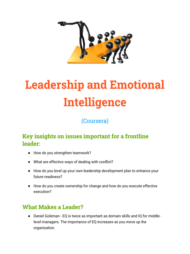 Leadership Skills and Emotional Intelligence | PDF | Emotional ...