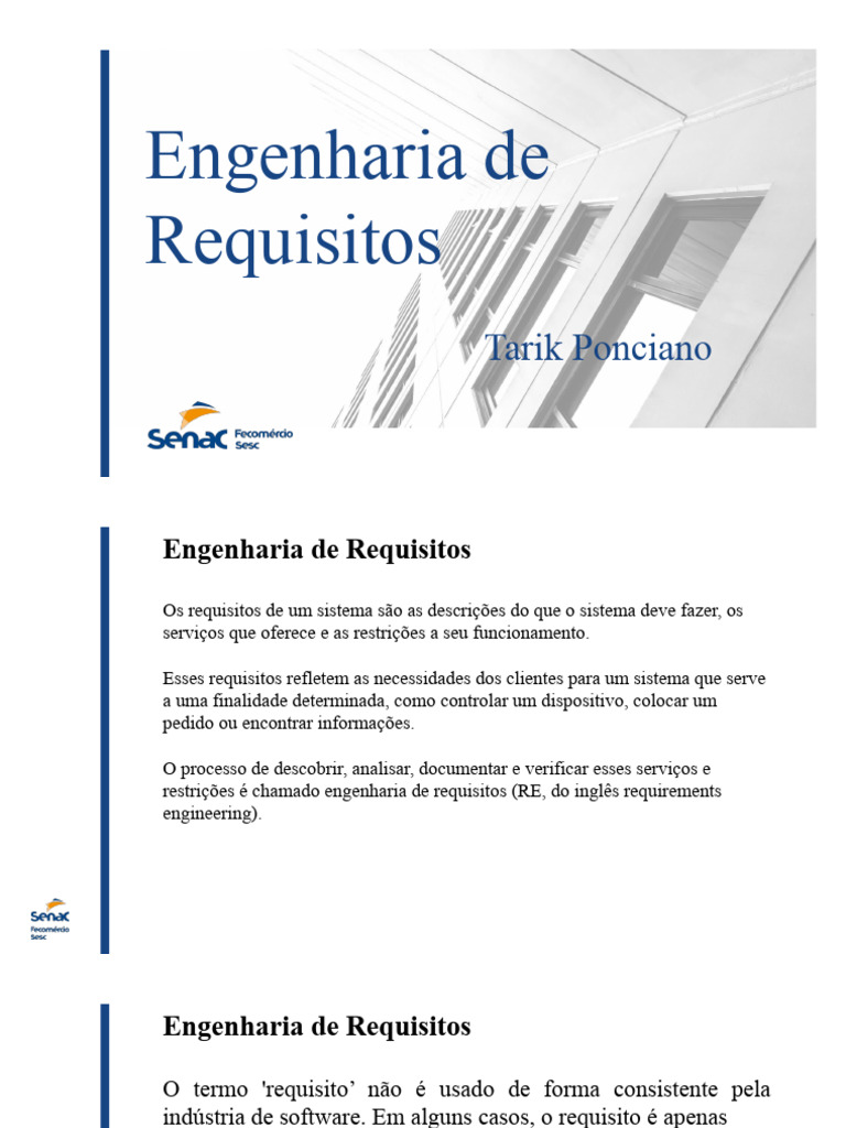 Aula 6 - Engenharia de Requisitos | PDF | Engenharia de Software | Business