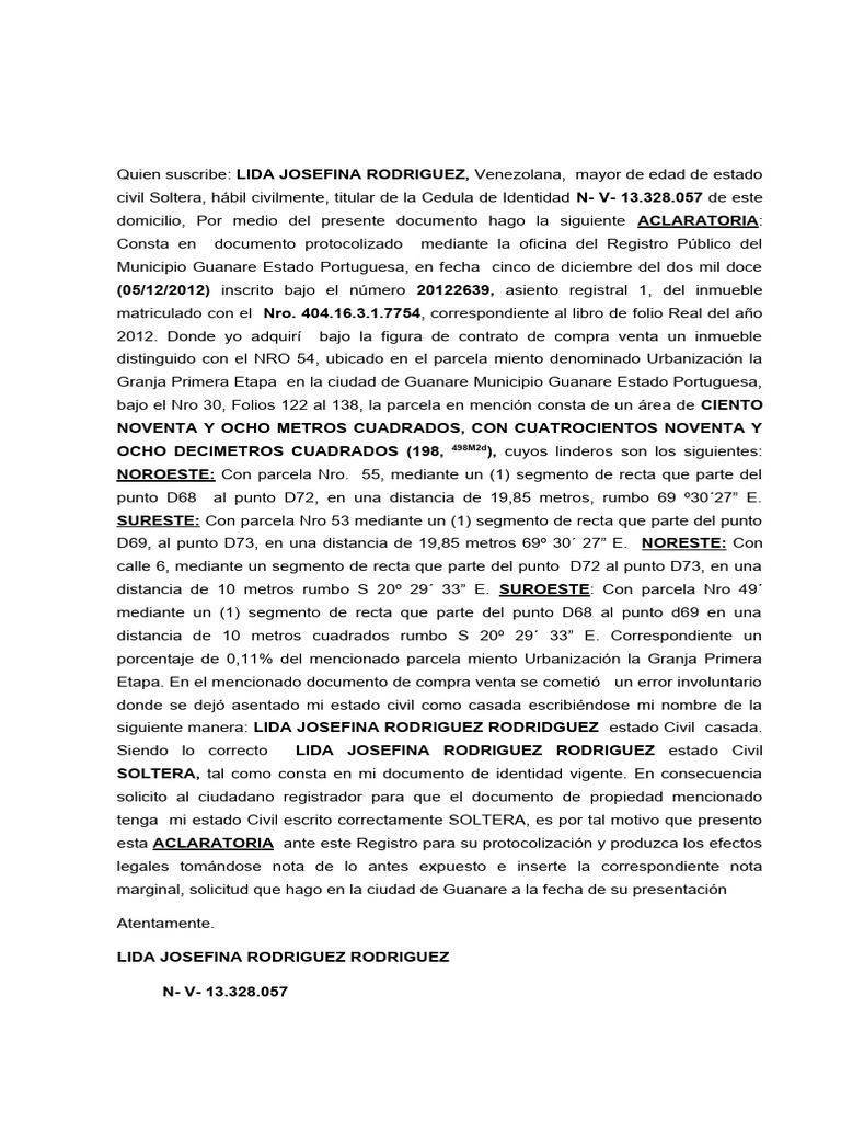 Documento de Lida Rodriguez. | PDF