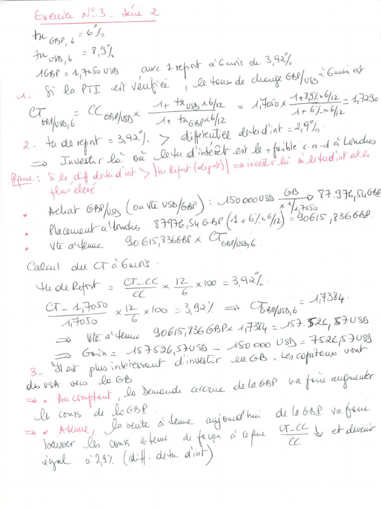 Corrigé Ex 3 - Série 2 | PDF