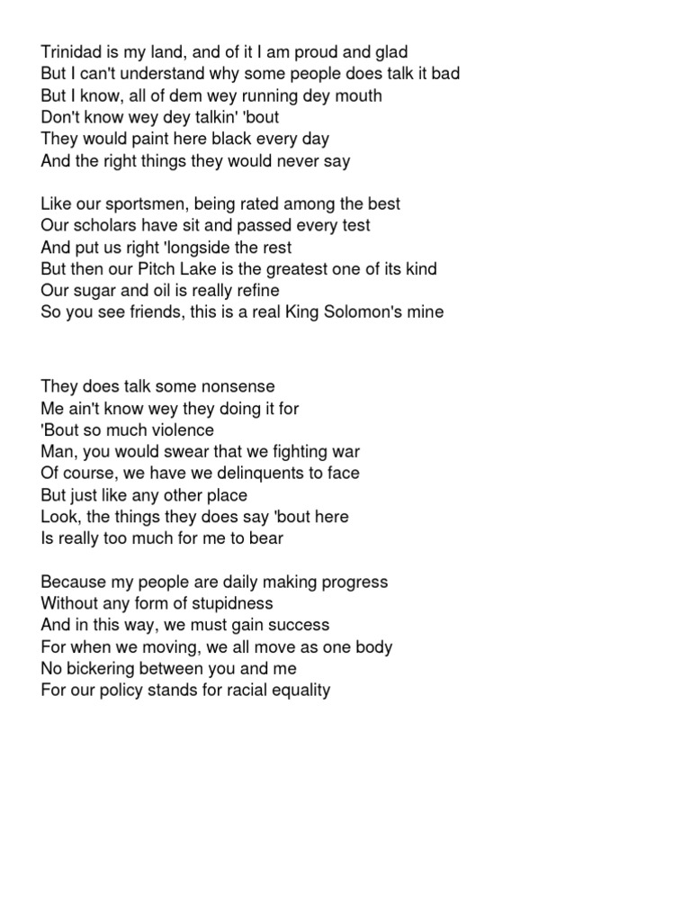 Pride and Progress in Trinidad | PDF | Cooking, Food & Wine | Poetry